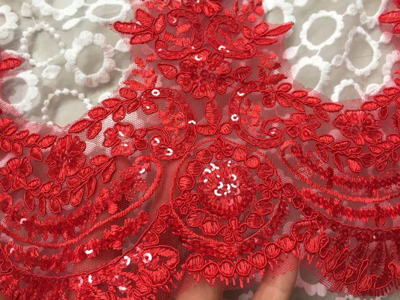 Bridal Lace Trim Luxury Wedding Lace Trim Embroidered Retro - Etsy