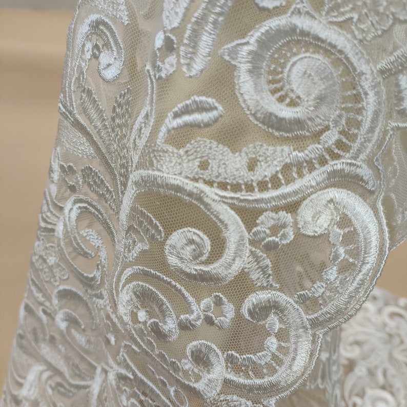 By Yard Alencon Lace Trim Floral Alencon Lace Heavy - Etsy