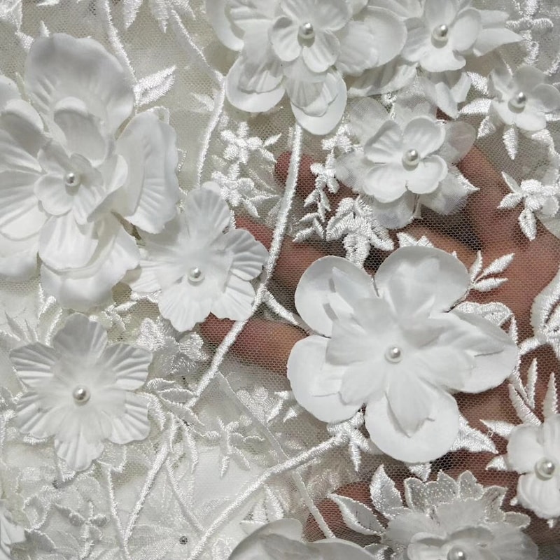 3d Lace Fabric - Etsy UK