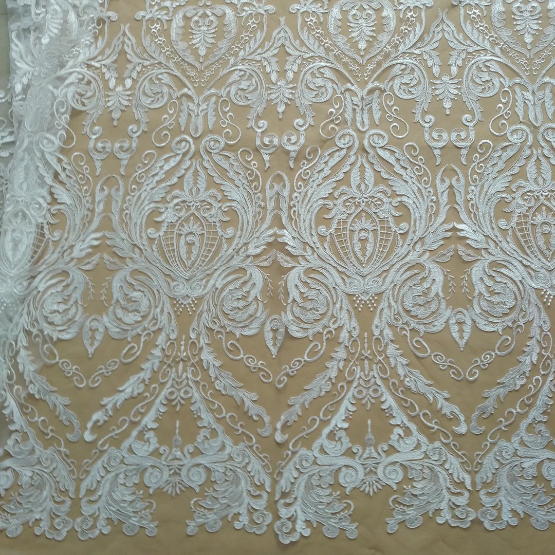 Tulle Lace Beautiful French Lace Guipure Lace Fabric, Embroidery Corded ...