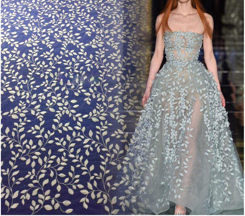 Vintage New Style Lace Fabric Off-white Embroidery Floral Lace | Etsy