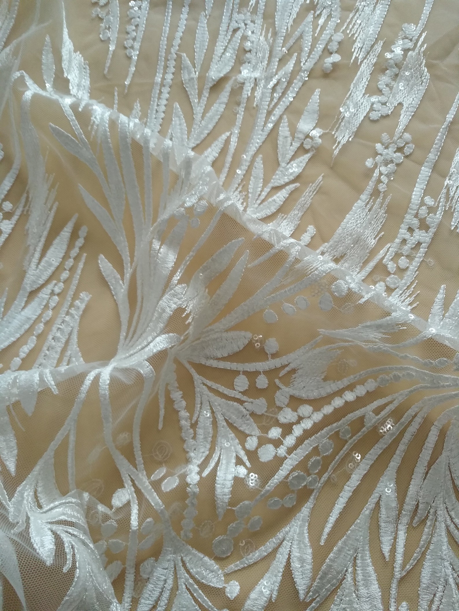 Flower Lace Fabric Wedding Dress Lace Fabric Bridal Lace | Etsy