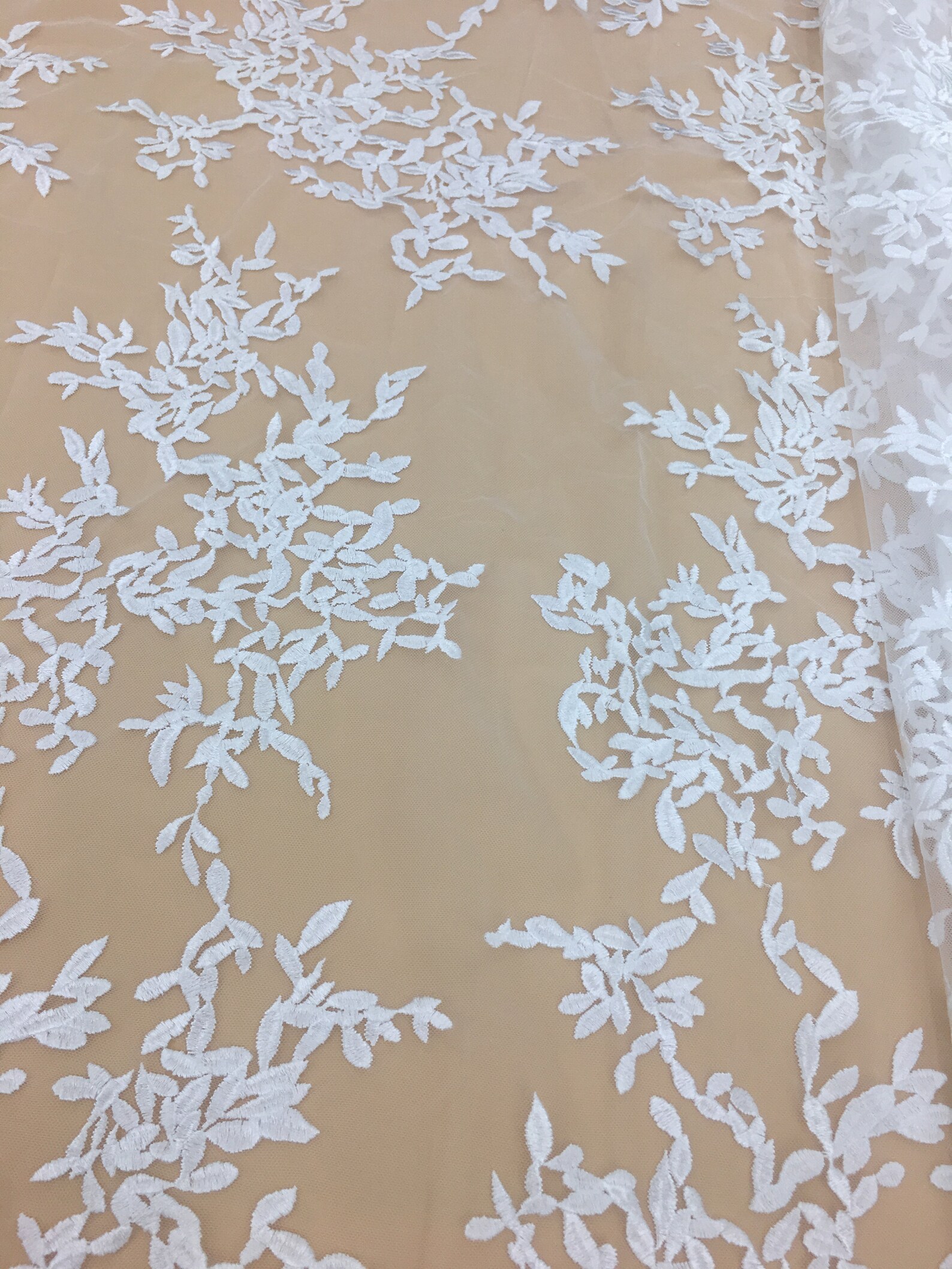 Flower Embroidery Lace Fabric Wedding Dress Lace Fabric | Etsy