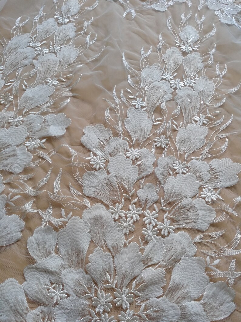 Flower Lace Fabric Wedding Dress Lace Fabric Bridal Lace - Etsy