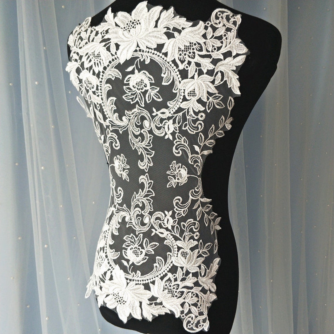Wedding lace applique bridal lace applique for wedding gown | Etsy