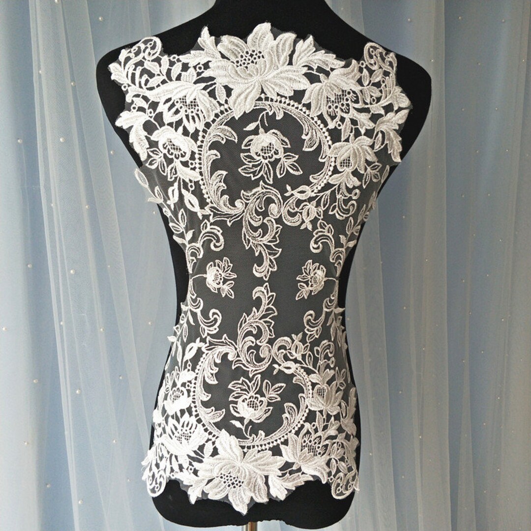 Wedding Lace Applique, Bridal Lace Applique for Wedding Gown Cordrd ...