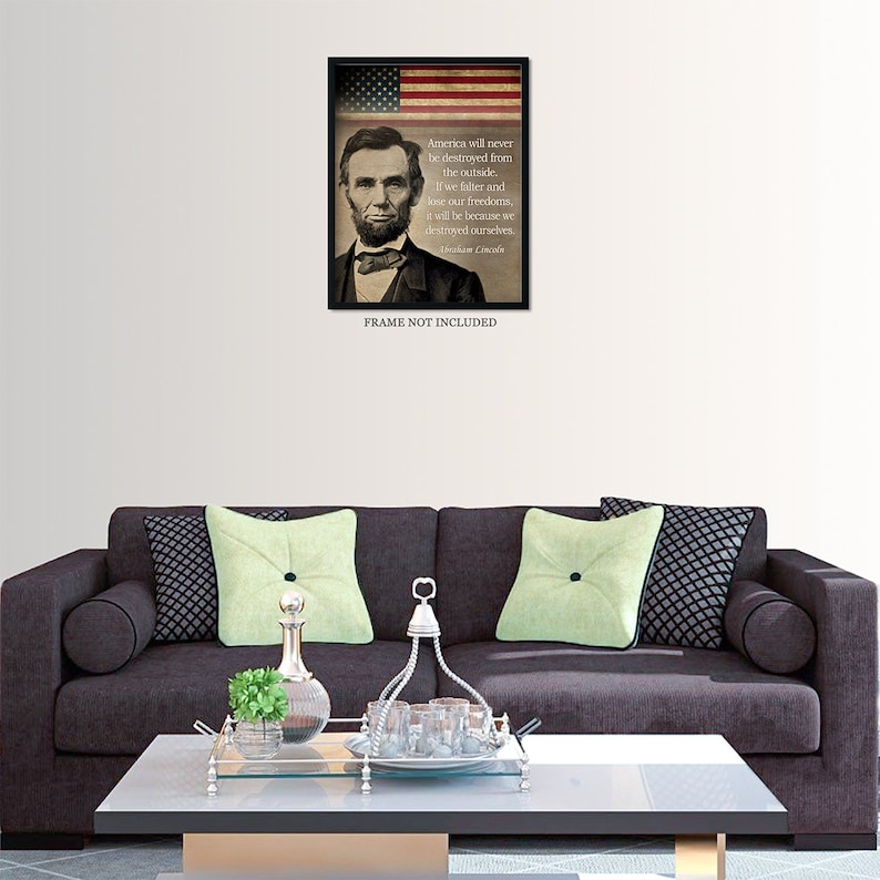 Abraham Lincoln Quote, Patriotic 4th of July Gift Wall Art ...