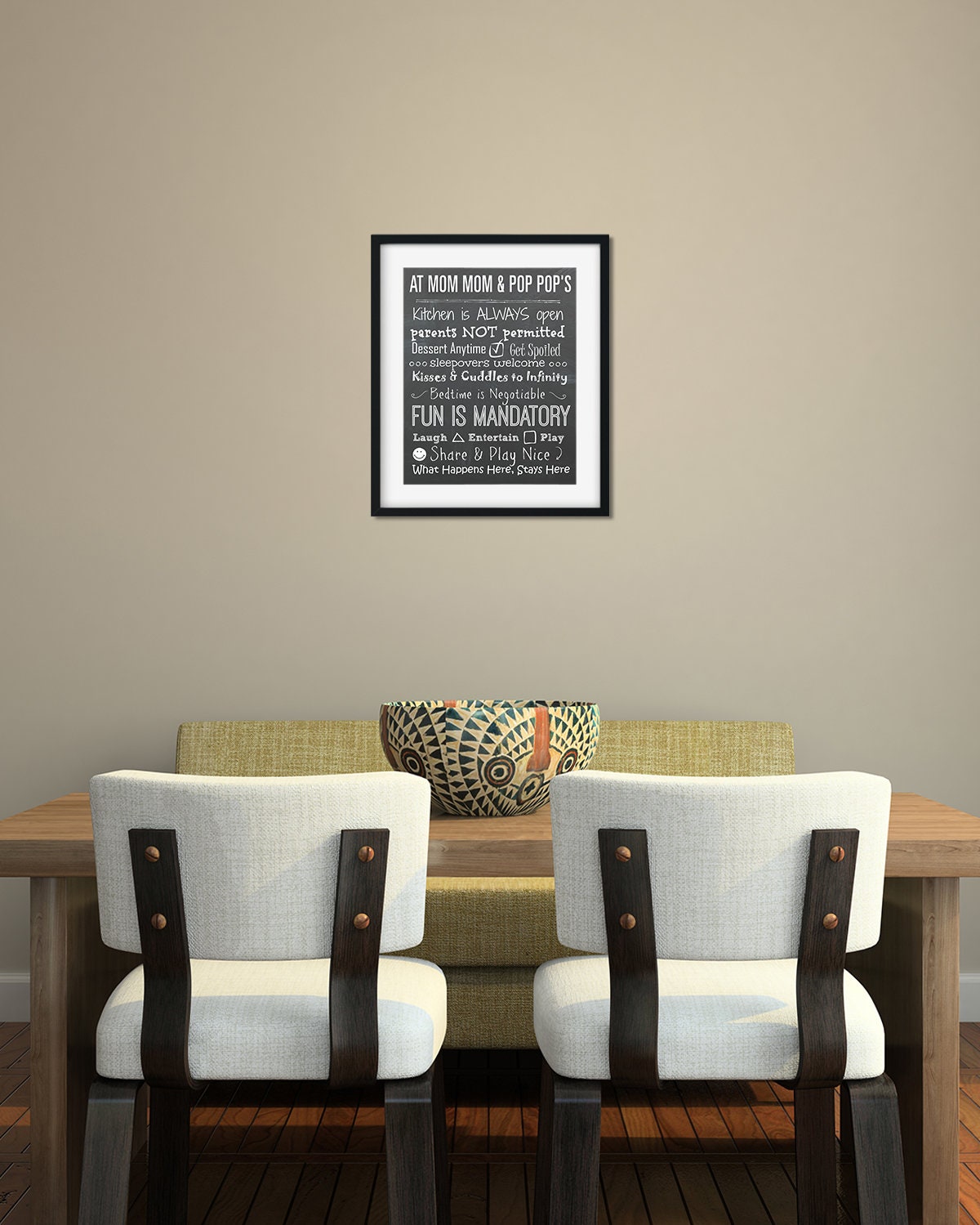 Mom Mom and Pop Pop's House Rules Sign, Fathers Mother's Mothers Day ...