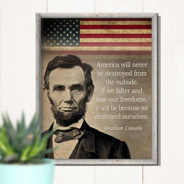 Lincoln Quote - Etsy