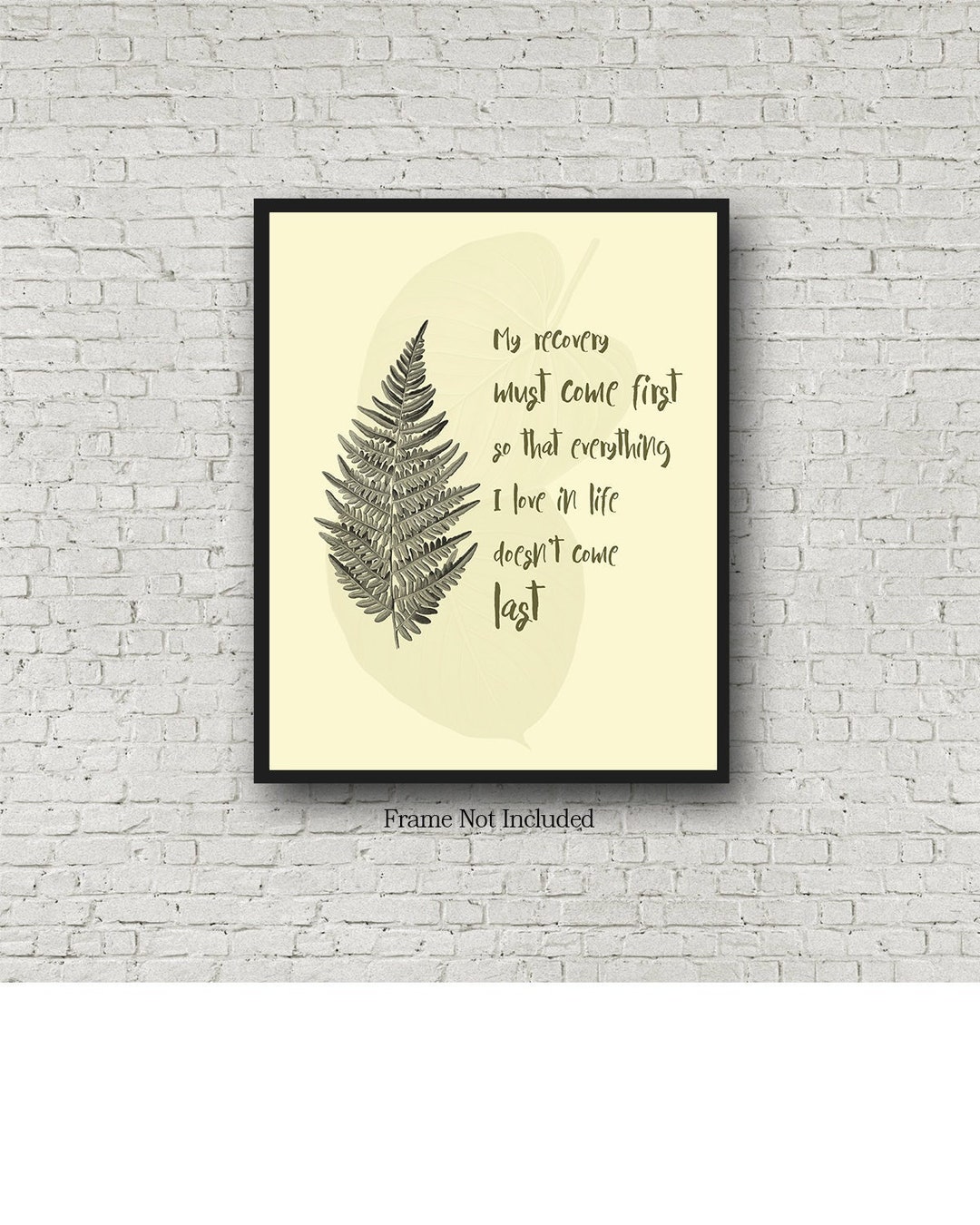Addiction Recovery Wall Art, Sobriety Anniversary Gift, Positive Quote ...