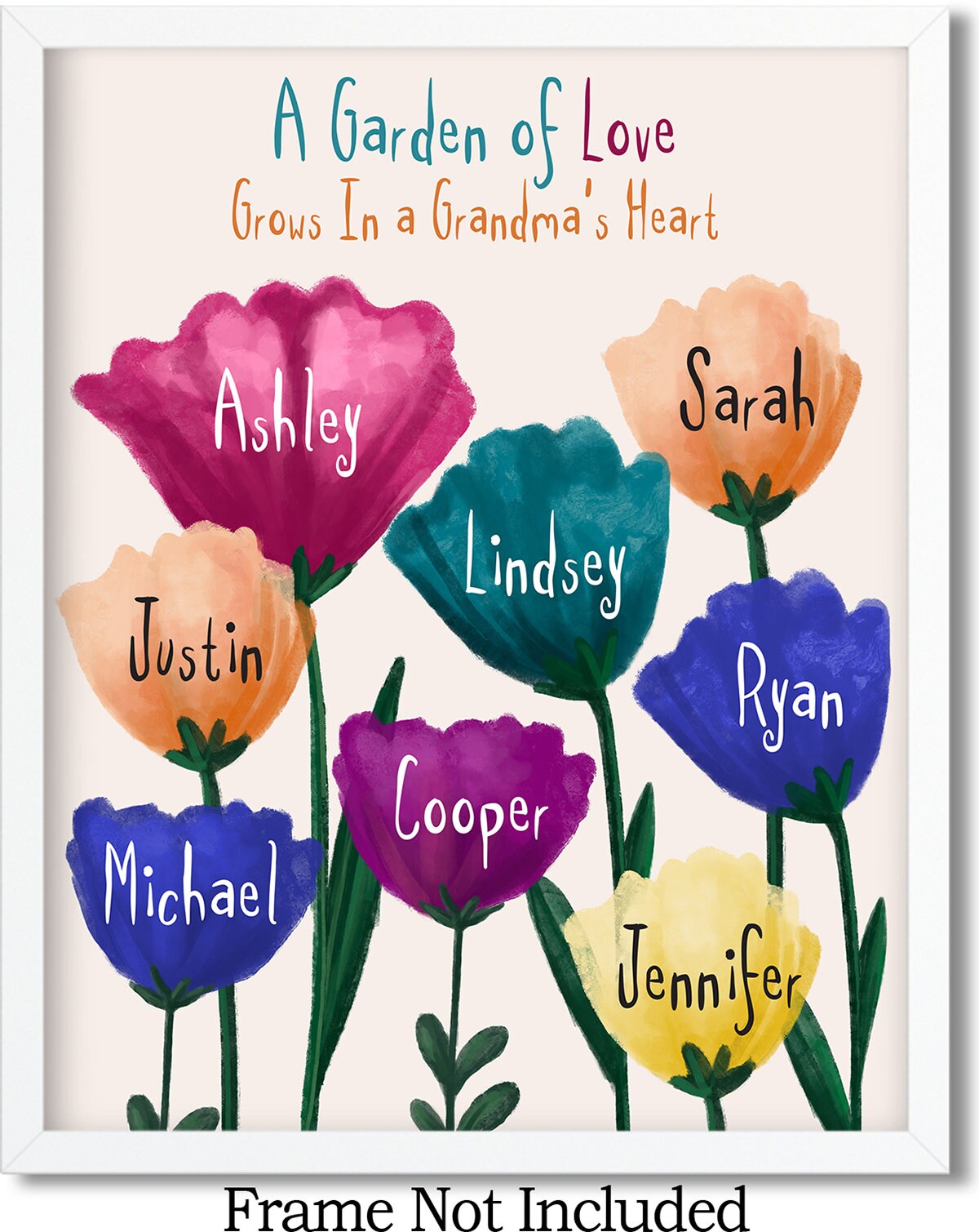 A Garden of Love Grows In a Grandma's Heart Unframed | Etsy