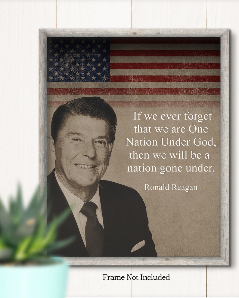 Ronald Reagan Quote, American Inspirational Americana Decor President ...
