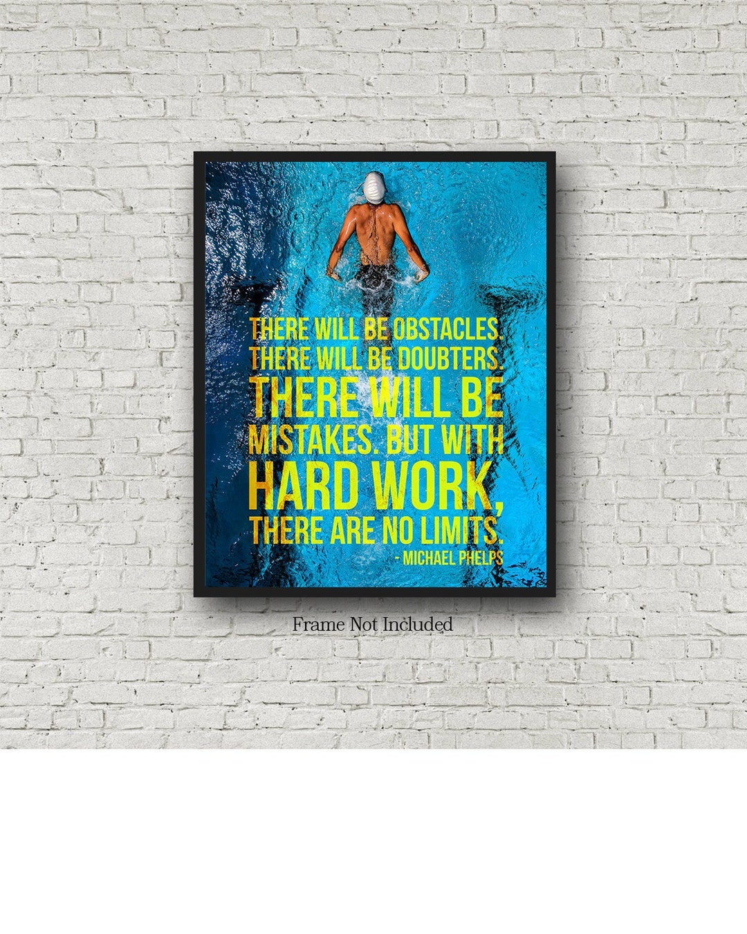 Michael Phelps Swimming Quote Unframed Wall Art Decor Poster and Canvas ...