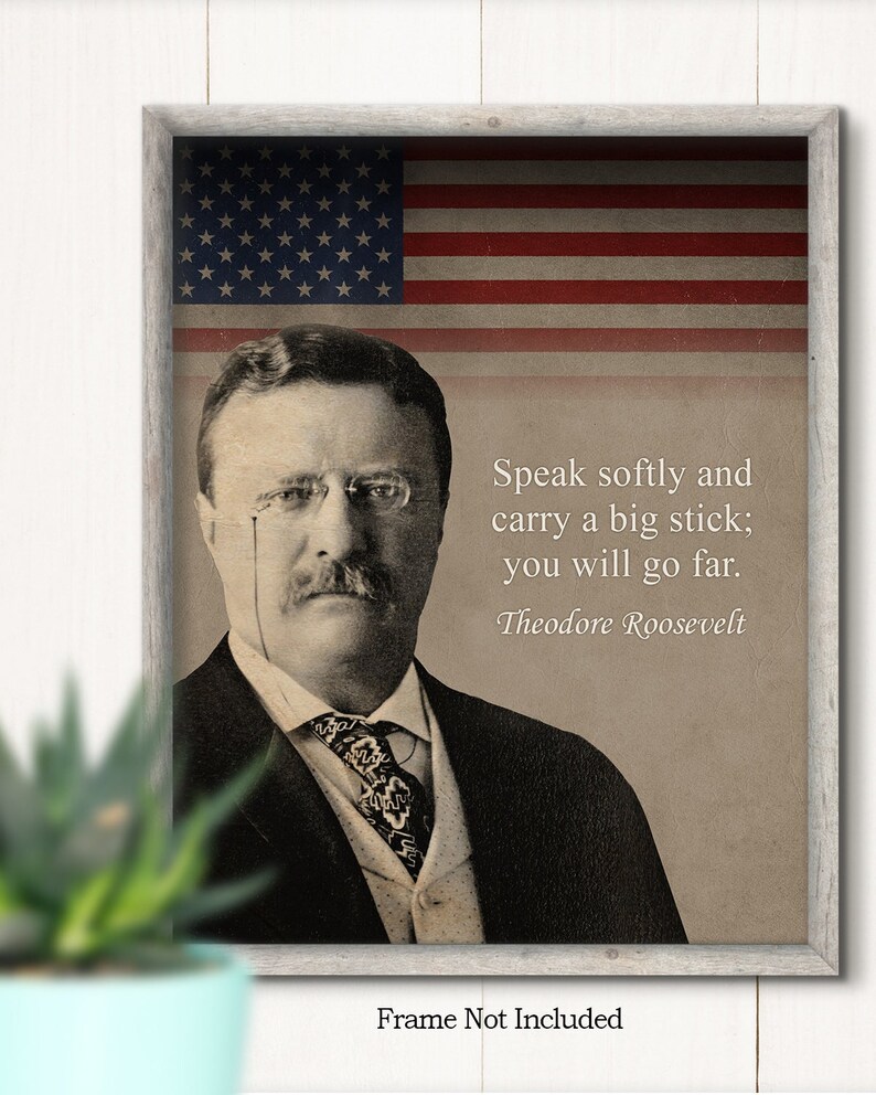 Theodore Roosevelt Patriotic Wall Art American Patriotic - Etsy