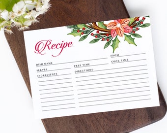 Recipe template | Etsy