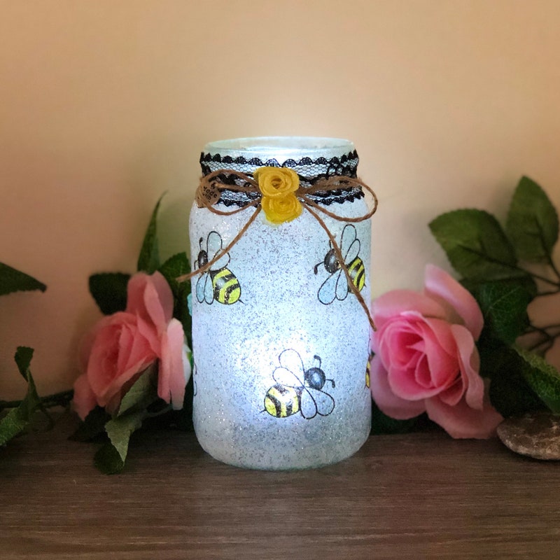 Bee Mason Jar - Etsy