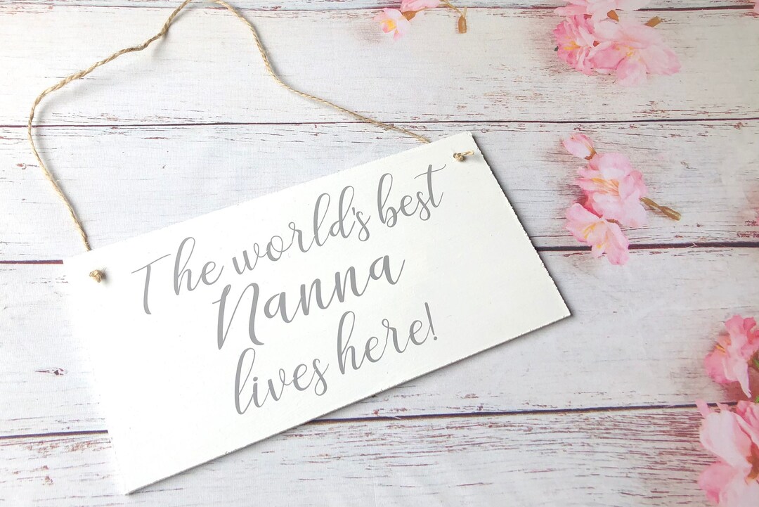 Gift for Grandma Nanna Nan the Worlds Best Nanna Lives Here - Etsy UK