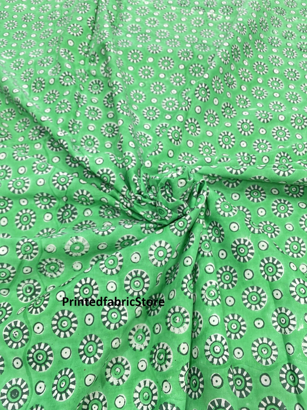 100% Cotton Hand Block Print Fabric Jaipur Sanganer Block Print Fabric ...