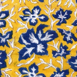 Ethnic Sanganeri Anokhi Print Fabric by the Yard Cotton Voile Hand ...