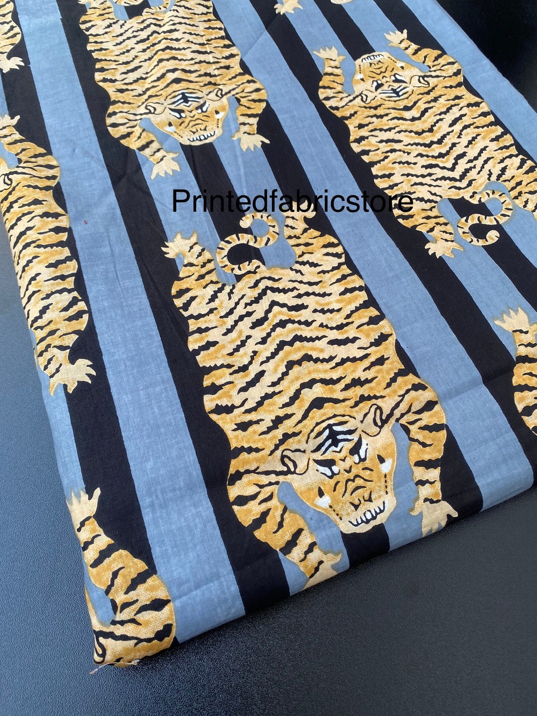 Animal Tiger Printed Indian Cotton Handmade Women Clothing Running ...