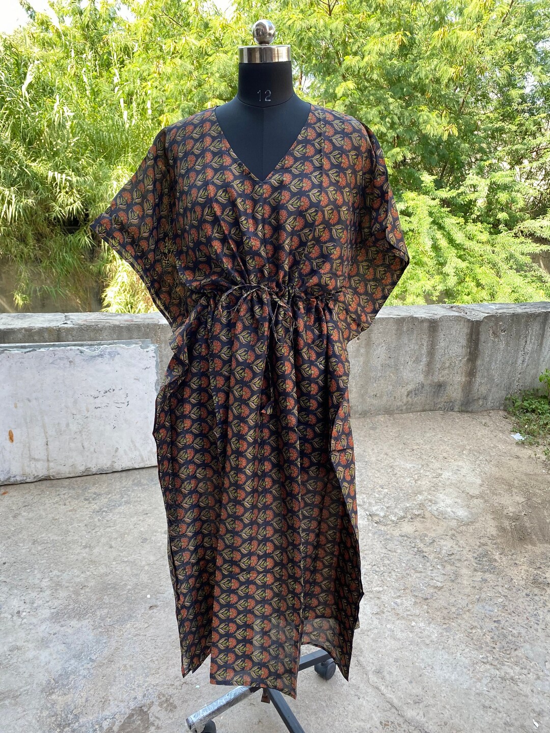 Long Silk Kaftan for Women, Silk Kimono for Her, Vintage Silk Robe ...