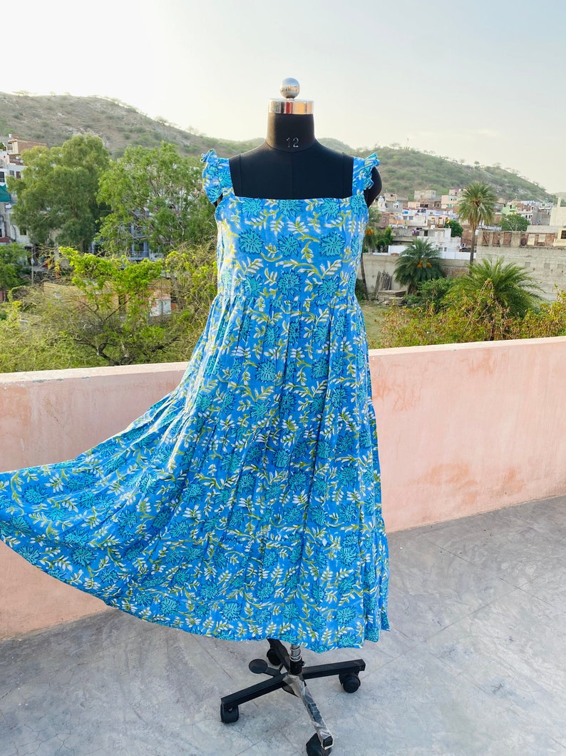 Hand Block Printed Dress, Block Print Dress, Indian Tunics, Hand ...