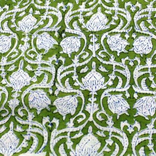 Hand Printed Fabric Etsy