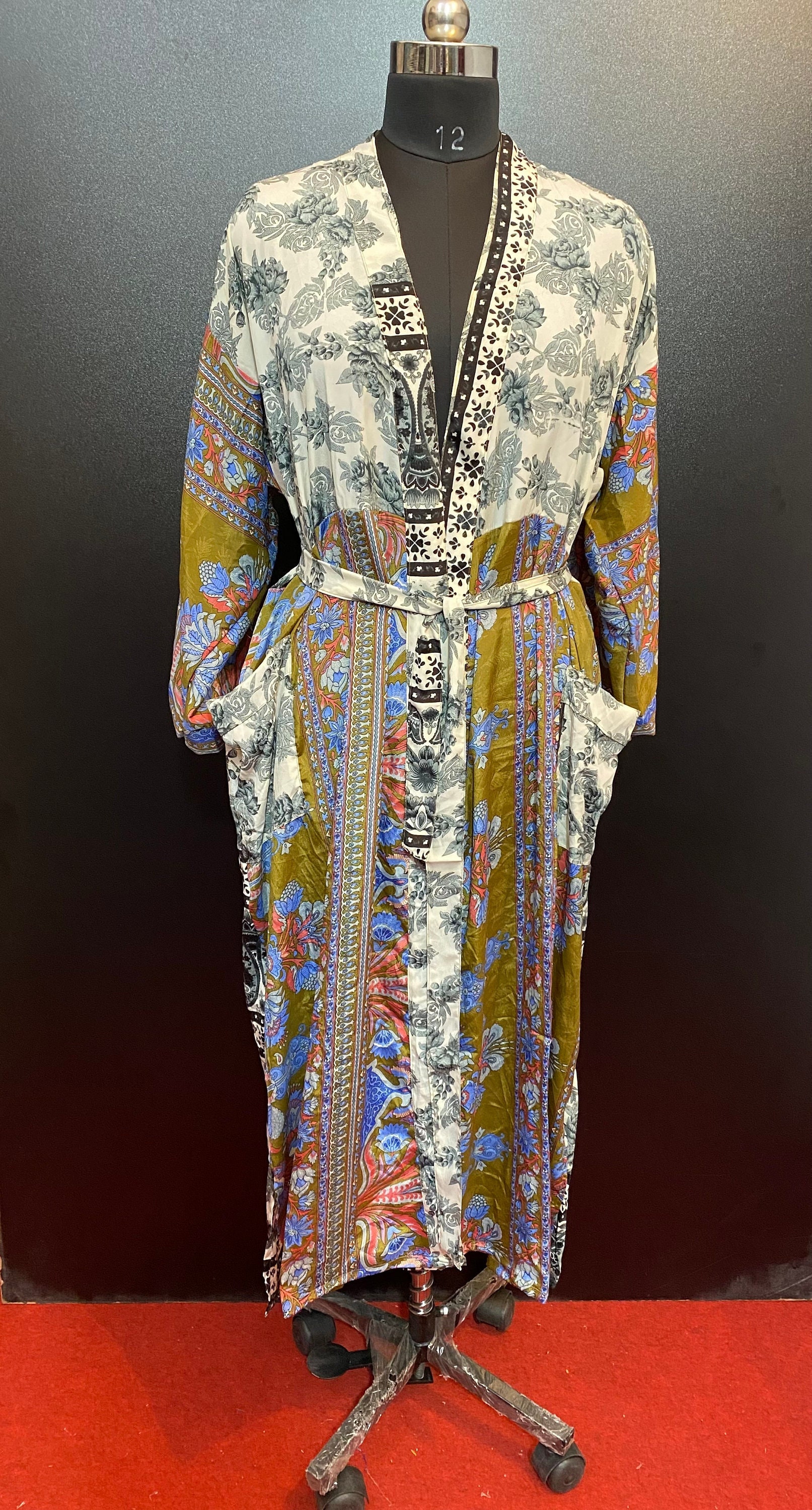 Bathrobe Silk Robe Indian Kimono for Women Indian Silk - Etsy