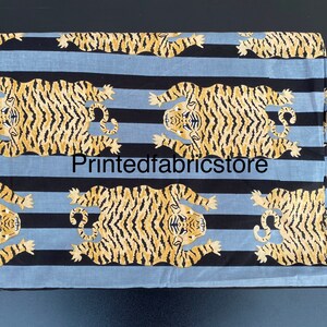 Animal Tiger Printed Indian Cotton Handmade Women Clothing Running ...