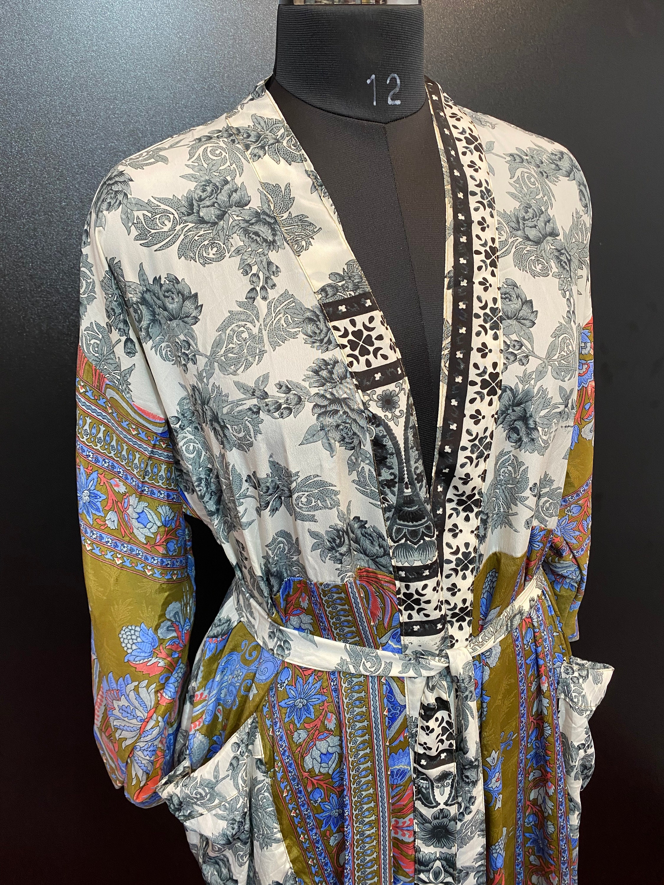 Bathrobe Silk Robe Indian Kimono for Women Indian Silk - Etsy