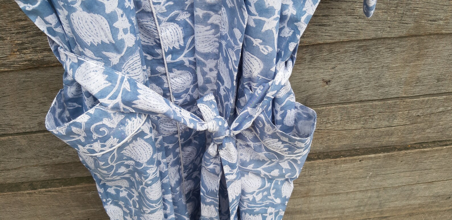 Lotus Print Cotton Kimono Women Wear Body Crossover - Etsy