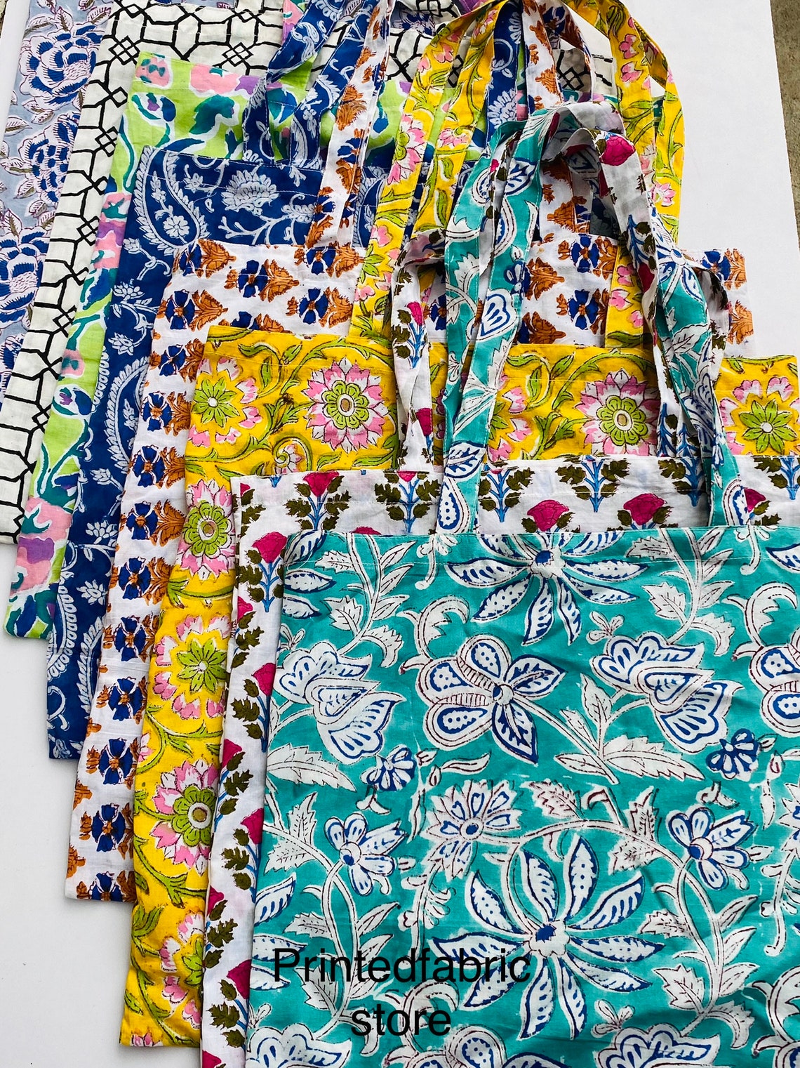 Cotton Hand Block Print Marketing Bags, Washable Shopping Bag Wholesale ...