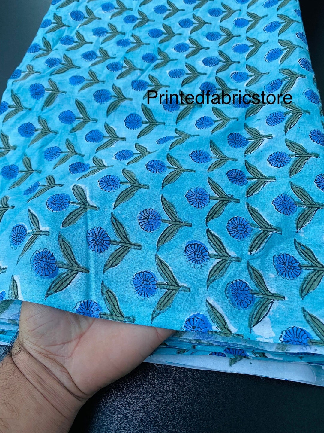 Hand Block Print Fabric Natural Dye Orgenic Cotton Blockprint Fabric ...