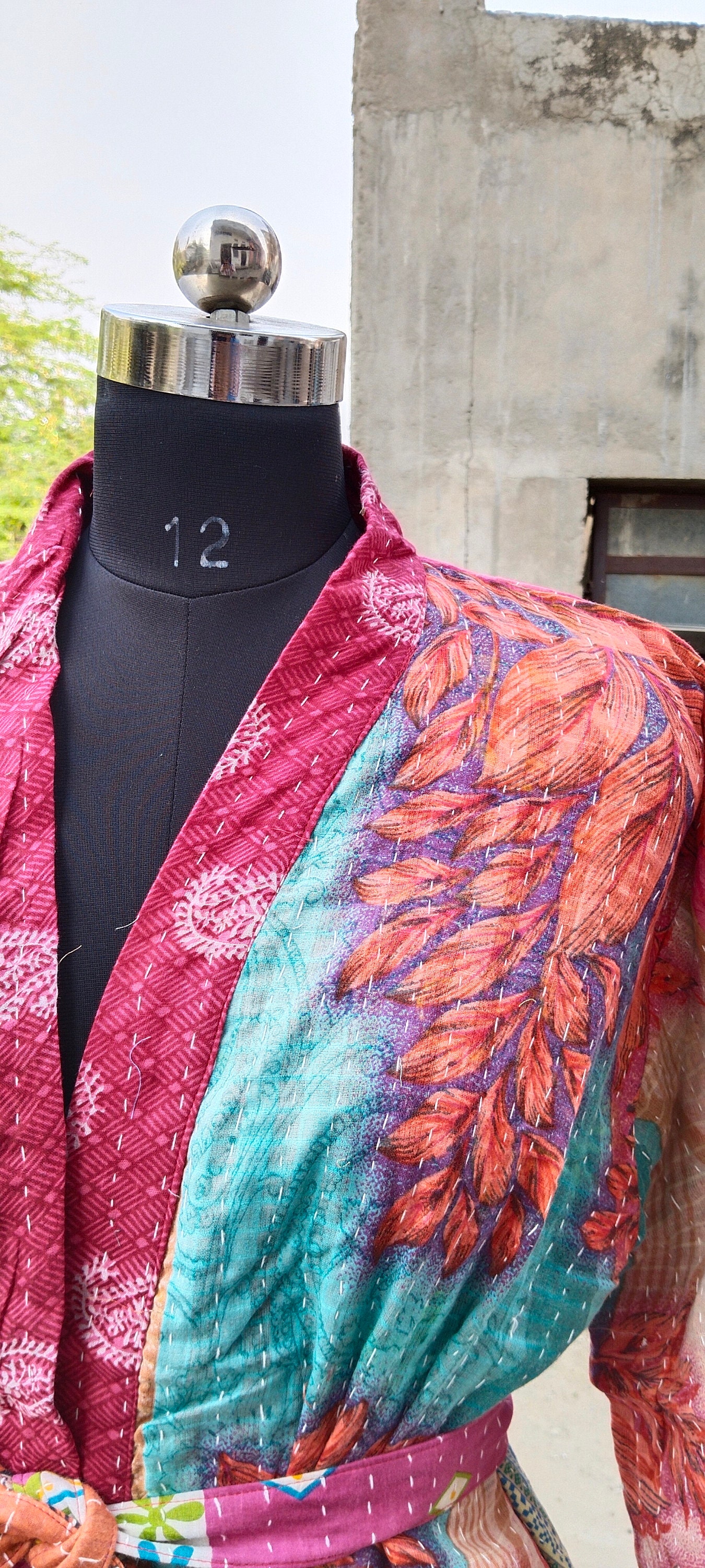 Patchwork Cotton Kimono, Indian Kimono Jacket Robe,kimono for Women ...
