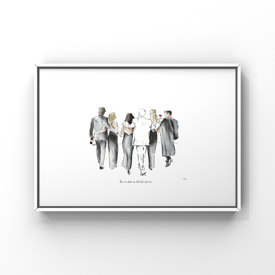 Matthew Perry Tribute Art the One Where We All Lost a Friend Chandler ...