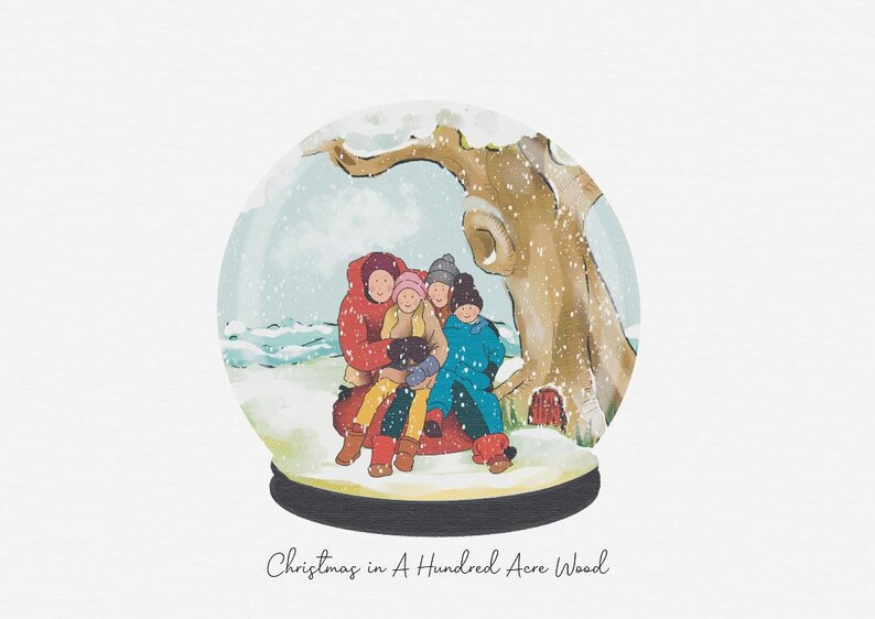 Personalised Family Snow Globe Prints Christmas Print Family Prints - Etsy