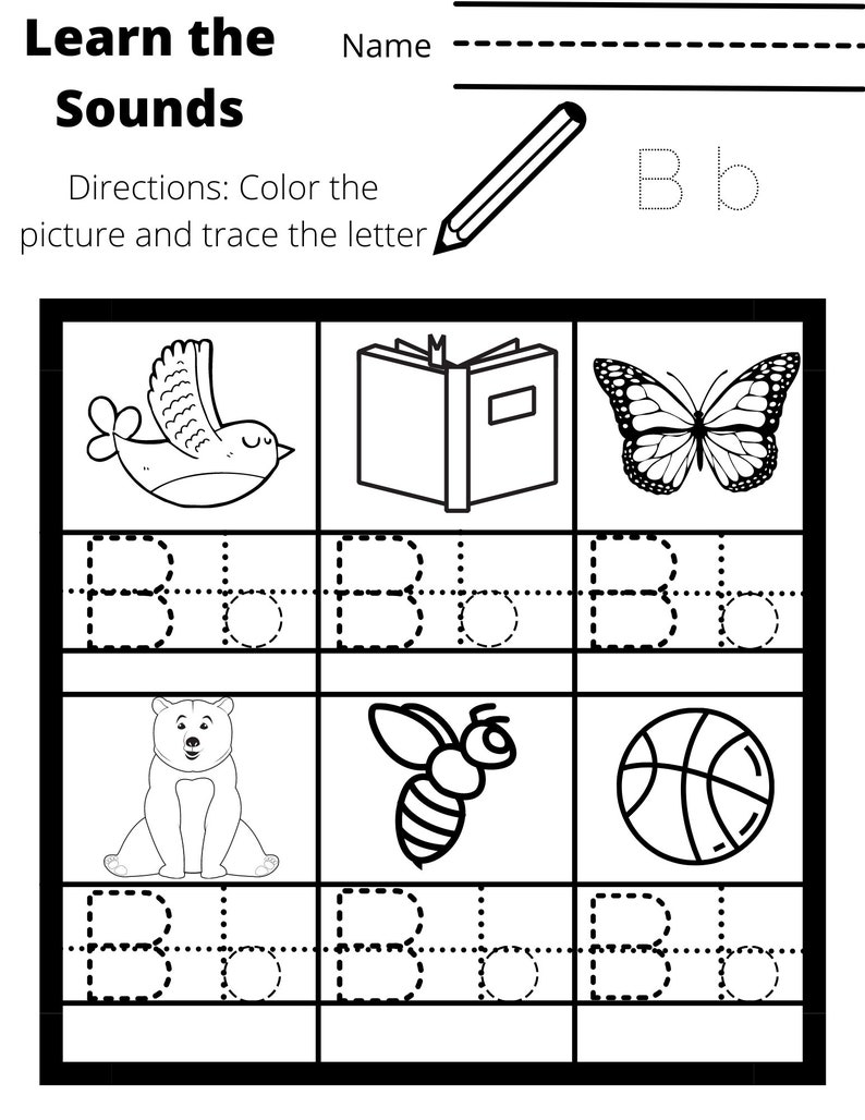 24 Printable Alphabet Letter Sounds Worksheets - Etsy