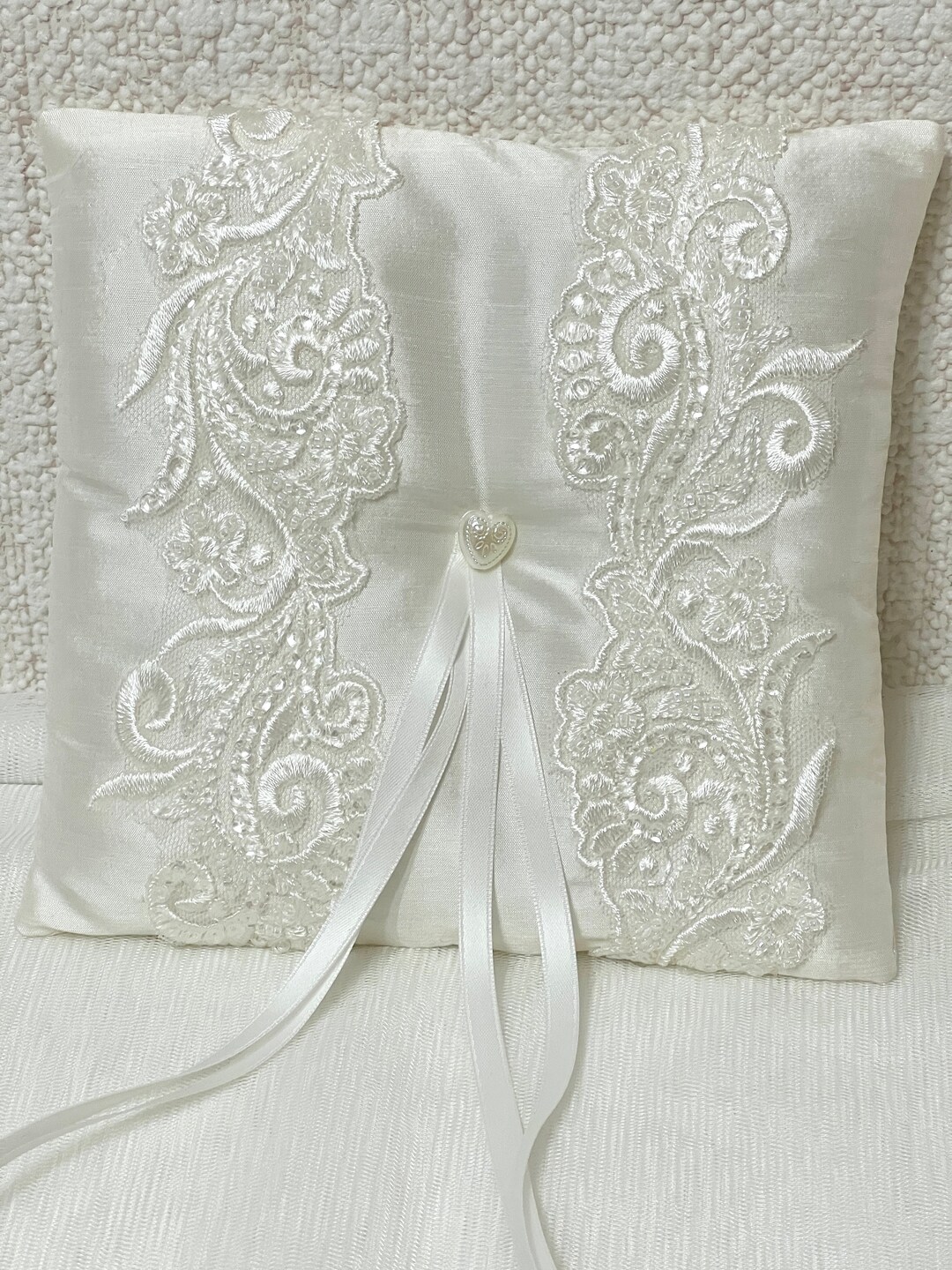 Ring Pillow Silk Wedding Ring Pillow Wedding Rings Ring Pillow Flowers ...