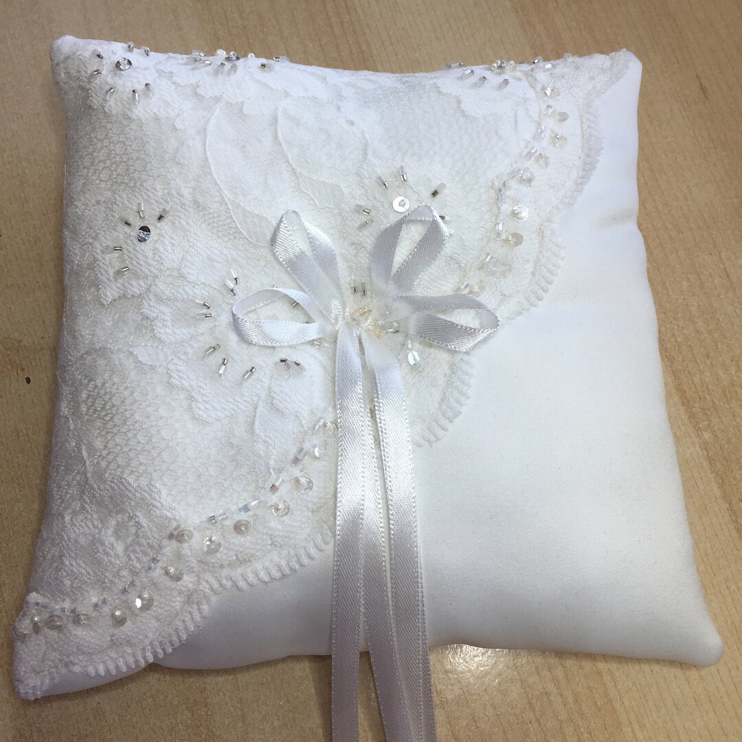 Ring Pillow Wedding Bride Wedding Rings Vintage Lace Ivory - Etsy