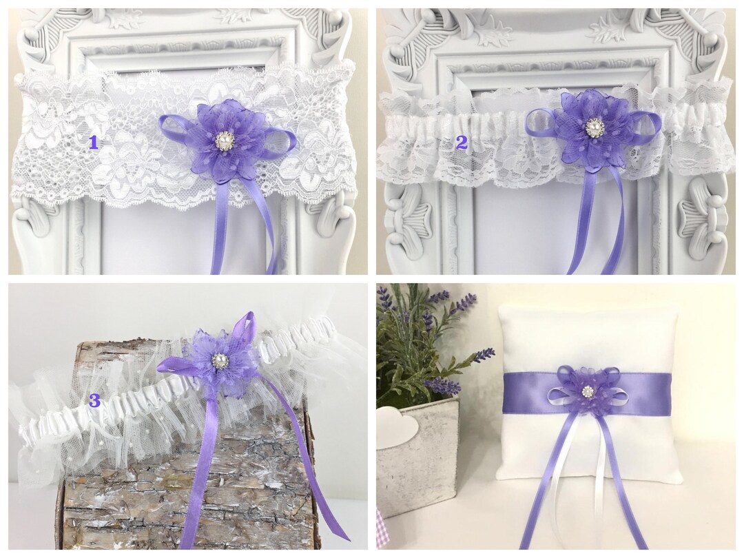 Garter Lace Flowers Wedding Garter Bridal Gift Custom Made Handmade ...