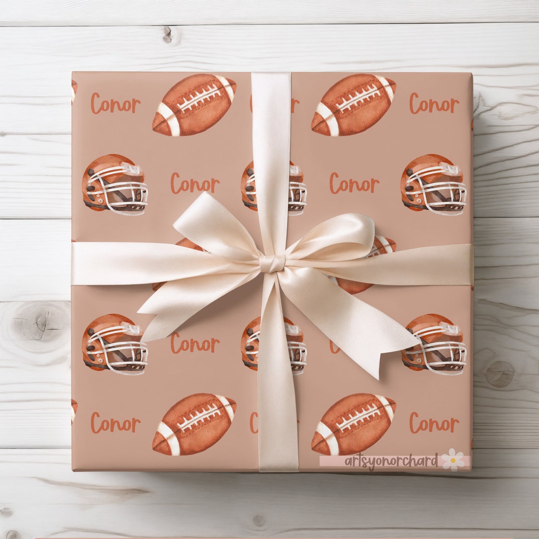 Football Personalized Birthday Wrapping Paper | Boys Gift Wrap | Friday ...