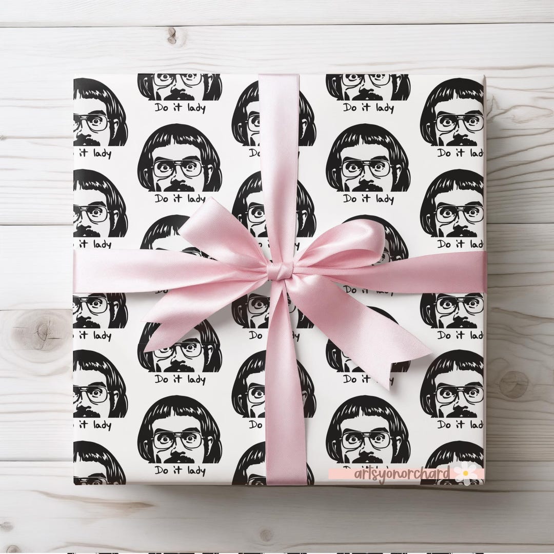 Do It Lady Gift Wrap, Funny Social Media Meme Gift Wrap, Custom ...