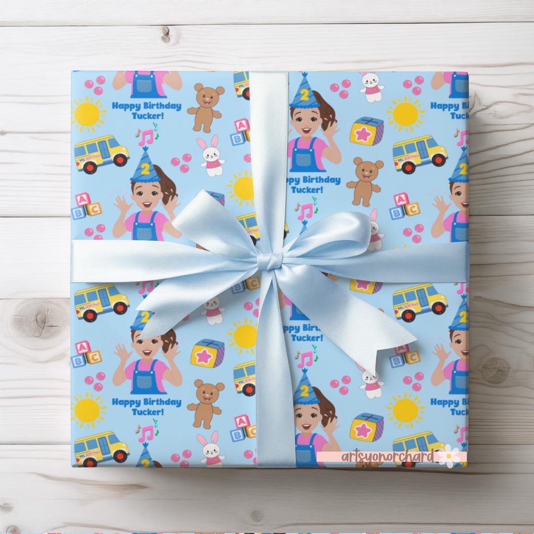 Personalized Ms Rachel Birthday Wrapping Paper, Ms Rachel Kids Birthday ...