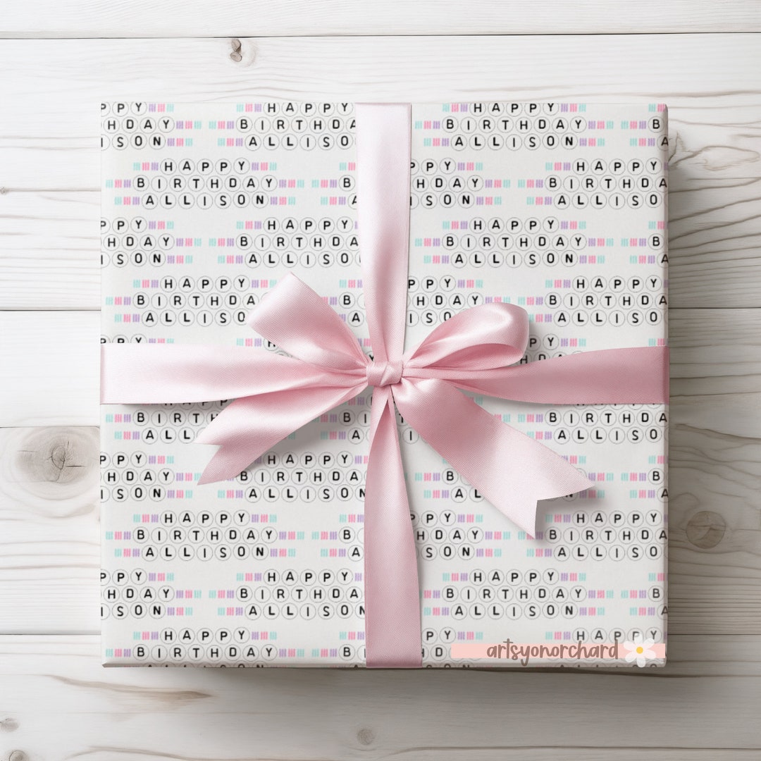 Personalized Beaded Friendship Bracelet Birthday Wrapping Paper, Tswift ...
