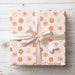 Modern Retro Daisy Wrapping Paper, Boho Groovy Kids Party Gift Wrap ...