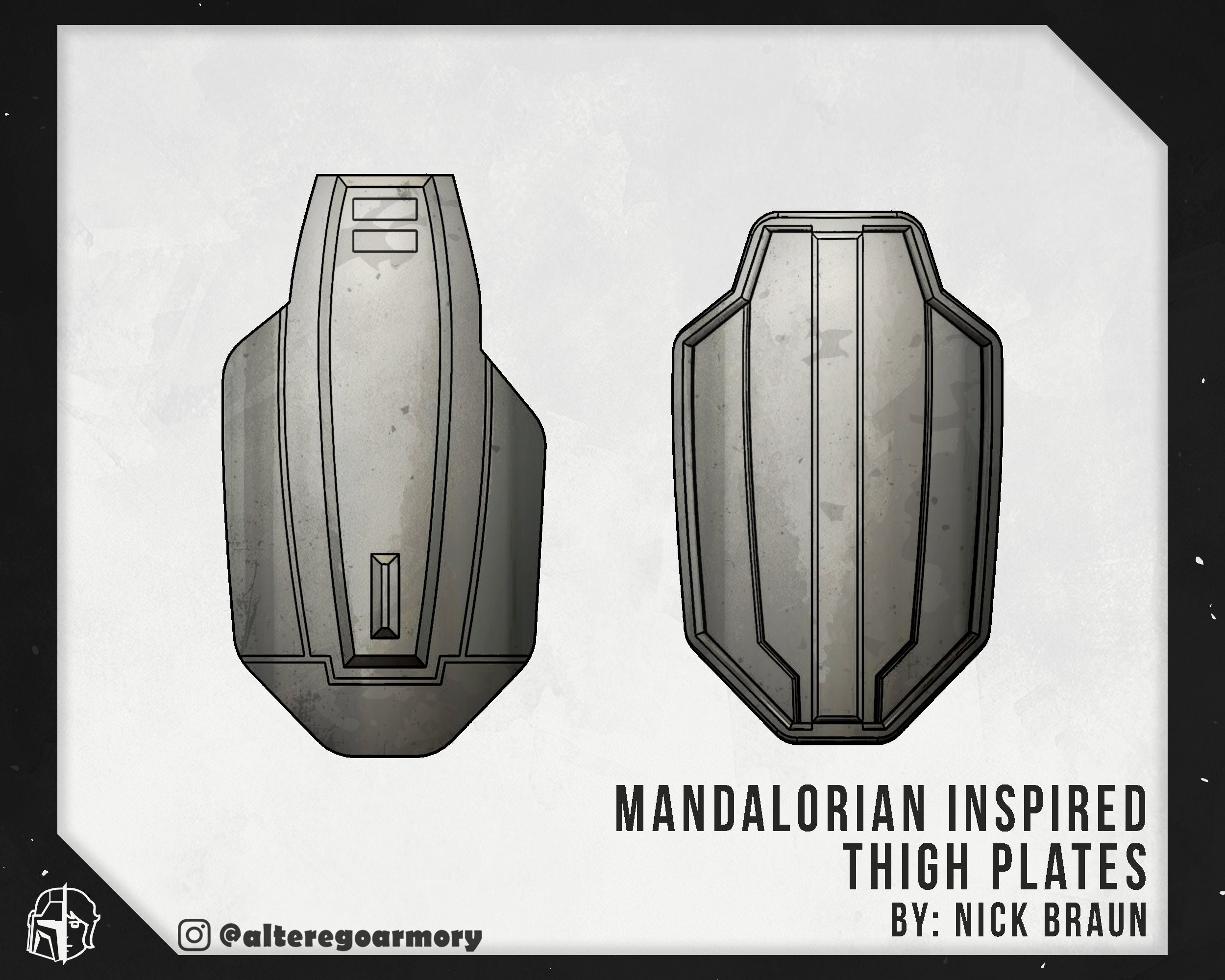Mandalorian Inspired Thigh Plates by Nick Braun - Etsy