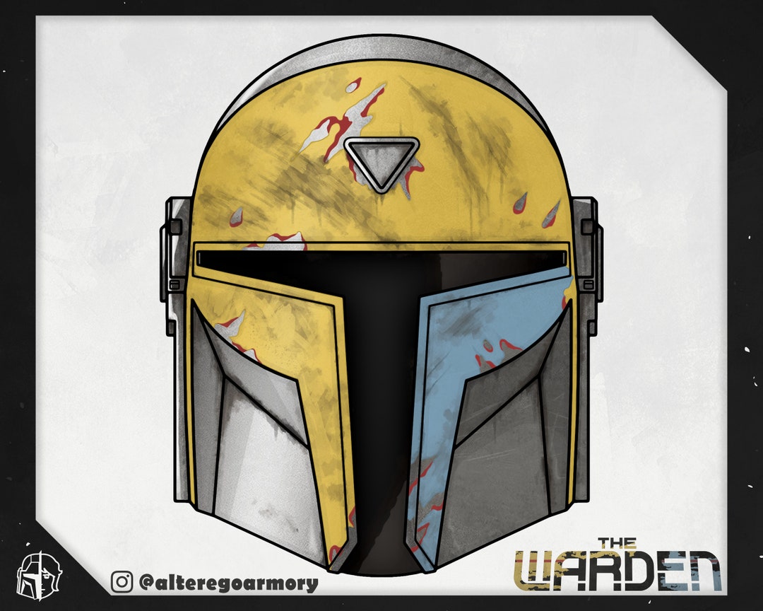 The Warden: 3D Printable Helmet Inspired by the Mandalorian - Etsy