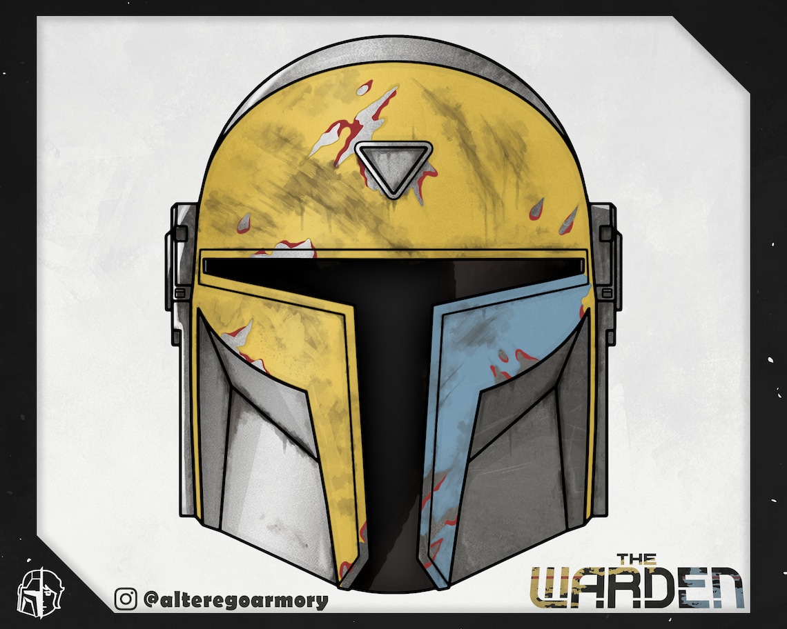 The Warden: 3D Printable Helmet Inspired by the Mandalorian - Etsy