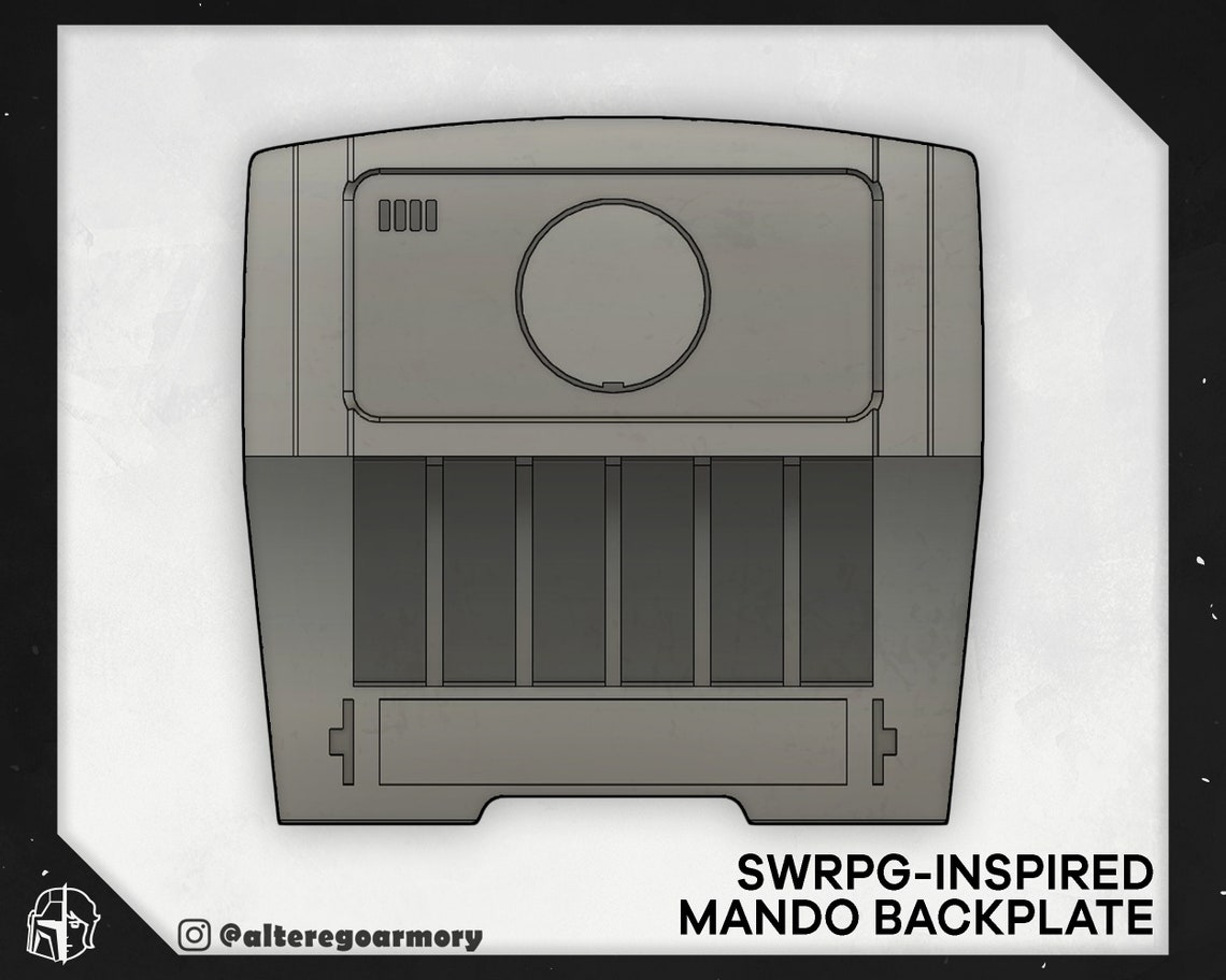 Star Wars RPG Mandalorian Inspired Backplate - Etsy