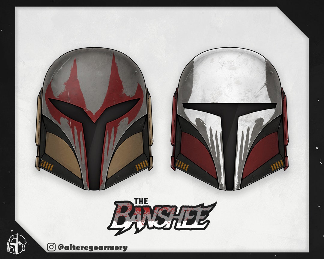 The Banshee: 3D Printable Helmet Inspired by the Mandalorian - Etsy